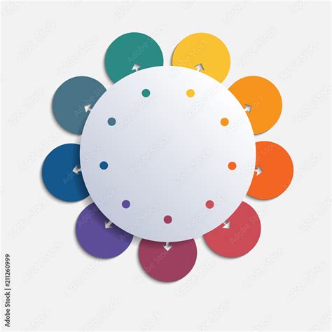 Beautiful Flower Colorful Template Infographics 9 Positions To Use For Beautiful Flower Colorful Template Infographics 9 Positions To Use For