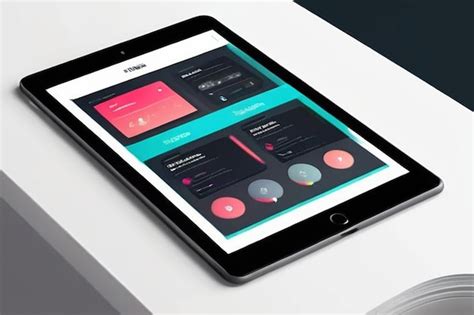 Tablet Screen App UI Mockup Premium AI Generated Image