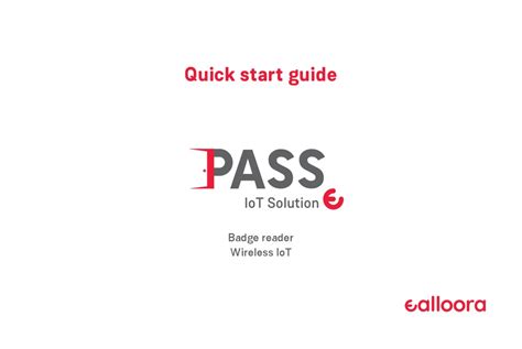 Ealloora Pass Quick Start Manual Pdf Download Manualslib
