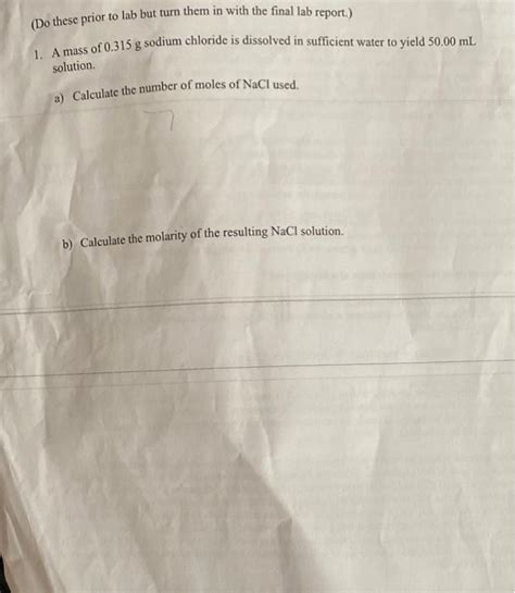 Solved Do These Prior To Lab But Turn Them In With The Chegg Com