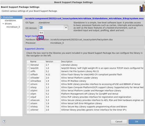 failed to create application project in vitis 2024 1 classic