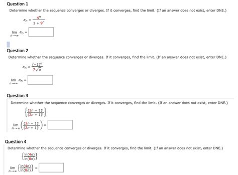Solved Question Determine Whether The Sequence Converges Chegg