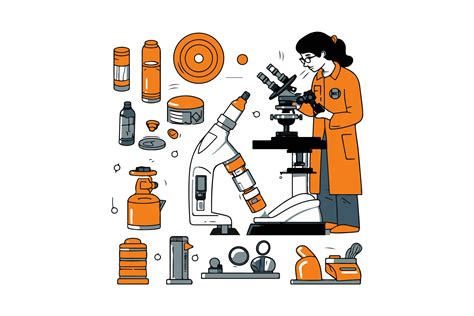 Biomedical Engineer With Microscope Set Graphic By Fijulanam468
