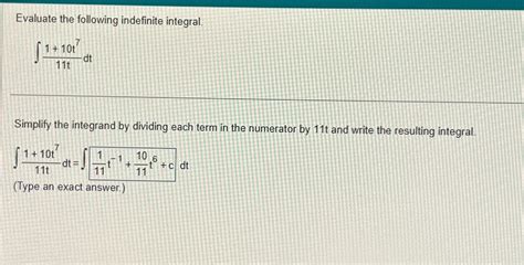 Evaluate The Following Indefinite Chegg