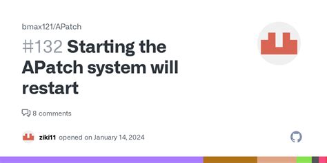 Starting The APatch System Will Restart Issue Bmax APatch GitHub