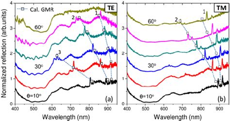 Angle Resolved Reflection Spectra Of The Wgs At The Different Incident