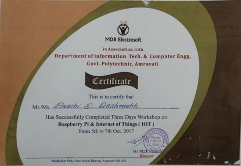 Prachi Deshmukh On Linkedin Proud To Share That Ive Successfully Completed An Intensive Iot