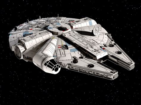 Millennium Falcon V1 3d Model 199 3ds C4d Fbx Lwo Max Obj Free3d