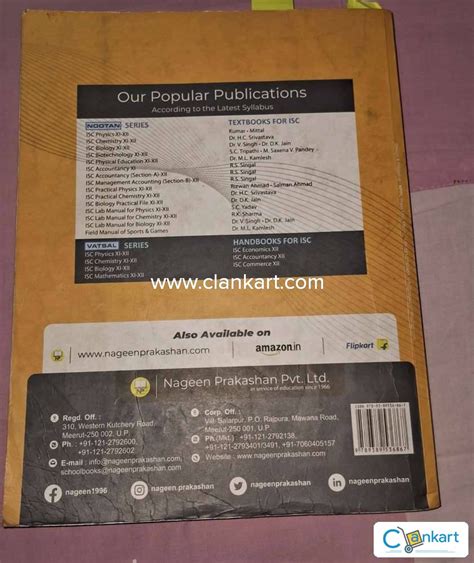 Buy ISC Physics Class XI Part 1 And 2 Book In Good Condition At Clankart Com