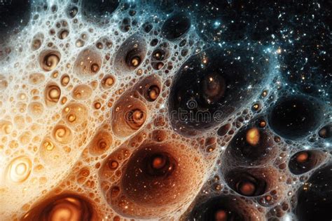 Colorful Cosmic Abstraction Featuring Swirling Patterns And Swirling Shapes In Space Stock