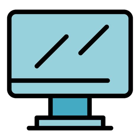 Premium Vector Tft Monitor Interface Icon Outline Tft Monitor Interface Vector Icon Color Flat