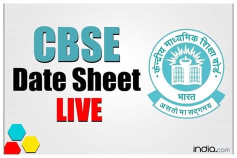 Live Cbse Class 10 12 Datesheet 2023