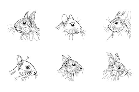 continuous line drawing of a squirrel premium ai generated vector