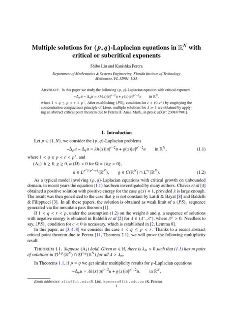Multiple Solutions For P Q Laplacian Equations In R N With Critical Or Subcritical