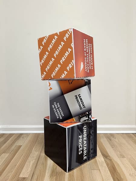 Promo Display Cubes Set Of 3 3d11x11cube