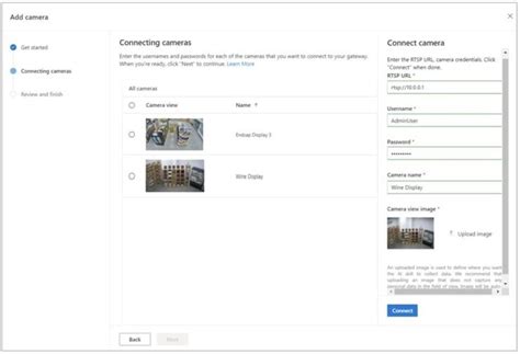 connect your cameras to a gateway in dynamics 365 connected spaces preview microsoft learn