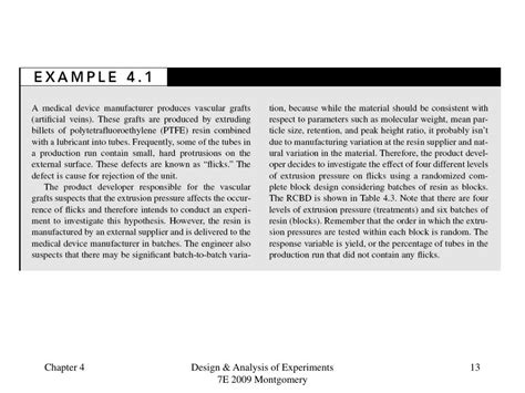 Ppt Design And Analysis Of Engineering Experiments Powerpoint