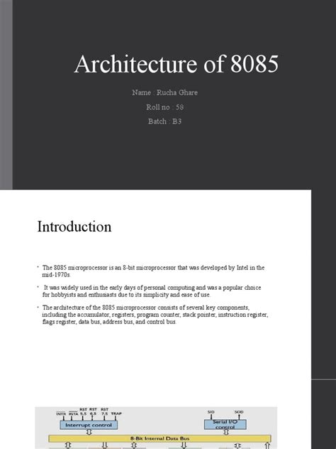Architecture Of 8085 Pdf Central Processing Unit Computer Science