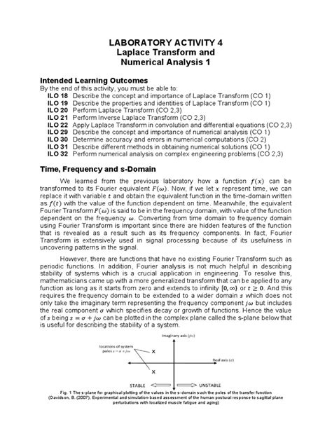 Laplace Transform And Numerical Analysis 1 Pdf
