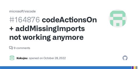Codeactionsonsave Addmissingimports Not Working Anymore · Issue