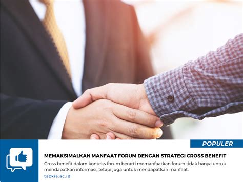 Memaksimalkan Manfaat Forum Dengan Strategi Cross Benefit Dan Lembaga Yang Sudah Menerapkannya