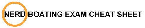 Nerd Boating Exam Cheat Sheet Logo