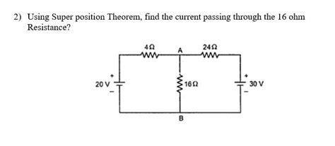 Solved Using Super Position Theorem Find The Current Chegg