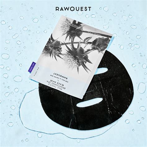 Rawquest 로우퀘스트 밀크시슬 물광 블랙마스크로 올 여름 피부 수분력 폭발 💧 초밀착 극세사