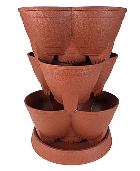 Stack A Pots 80281854e Stackable Planter 30 Quarts Brick Macys