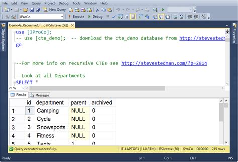 Ssms Results In A Separate Tab Steve Stedman