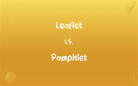 Leaflet Vs Pamphlet Whats The Difference