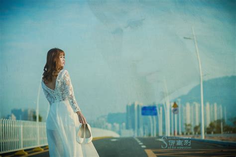 伤离别摄影图片深圳前海公路人像摄影 太平洋电脑网摄影部落