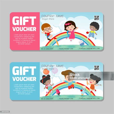 선물 상품권 템플릿 그리고 현대적인 패턴입니다 화려한 패턴으로 바우처 템플릿입니다 밝은 개념 벡터 일러스트 레이 션 0명에 대한 스톡 벡터 아트 및 기타 이미지 Istock