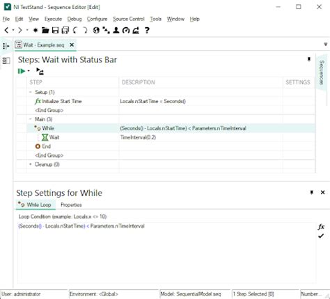 Improving The Teststand Wait Step For Debugging Numeric Test Llc