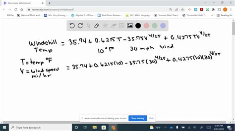 Solvedthe Windchill Factor Is A Measure Of The Cooling Effect That The