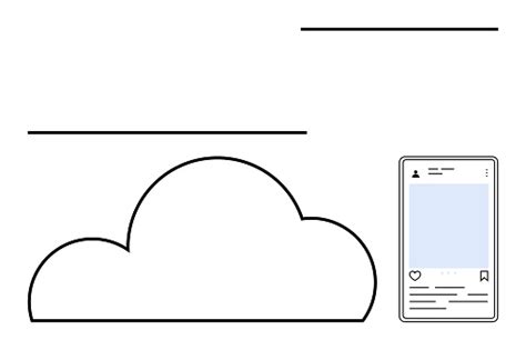 디지털 협업을 위한 스마트폰 인터페이스와 클라우드 아이콘을 사용한 소셜 미디어 포스트 컨셉 0명에 대한 스톡 벡터 아트 및 기타 이미지 0명 Brand Name