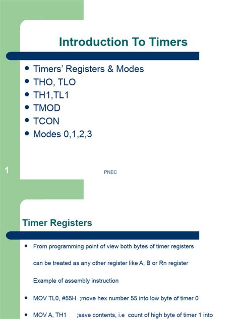 Introduction To Microcontroller 8051 5 Timers 2 Pdf Computing