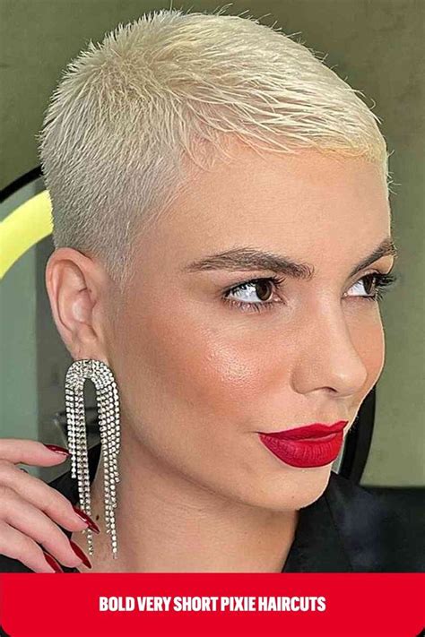 Very Short Buzzed Pixie Style For Women With Low Maintenance Hair Very