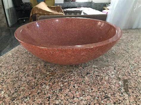 Stone Red Polished Granite Sink Bowl Table Top At Rs 10000 Piece In