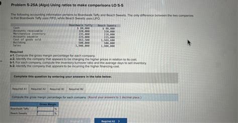 solved problem 5 25a algo using ratios to make comparisons