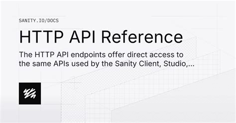 api reference sanity docs