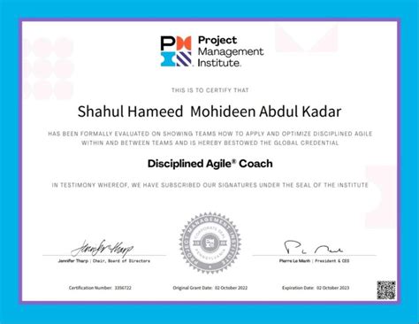 Shahul Hameed On Linkedin Dac Agile Disciplinedagile Pminstitute