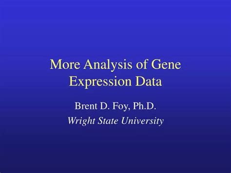 ppt more analysis of gene expression data powerpoint presentation