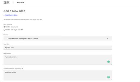 How To Create An IBM Idea For Environmental Intelligence Suite EIS By