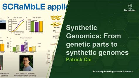 Synthetic Genomics From Genetic Parts To Synthetic Genomes By Patrick Cai Youtube