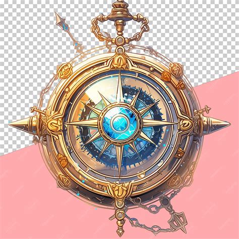 Premium Psd Gilded Magical Compass Game Asset Isolated Object