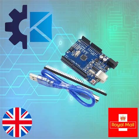 Arduino Uno R3 Rev3 Atmega328p Avec Ch340g Usb Données Câble Compatible Board Eur 18 49