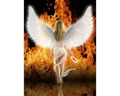 Fallen Angel Poster Original Wall Art Print Of A Sexy Female Etsy