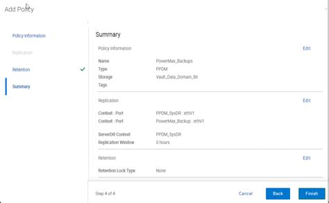 Protection Policy Configuration Dell Powerprotect Cyber Recovery Isolate And Create Immutable