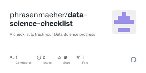 Github Phrasenmaeherdata Science Checklist A Checklist To Track